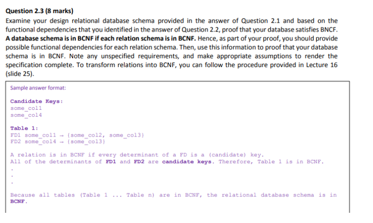 Solved Question 2.1 (7 marks) You are asked to design a | Chegg.com