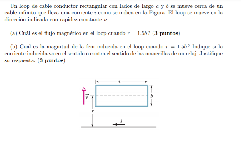 Solved loop of rectangular conductor wire with sides of | Chegg.com