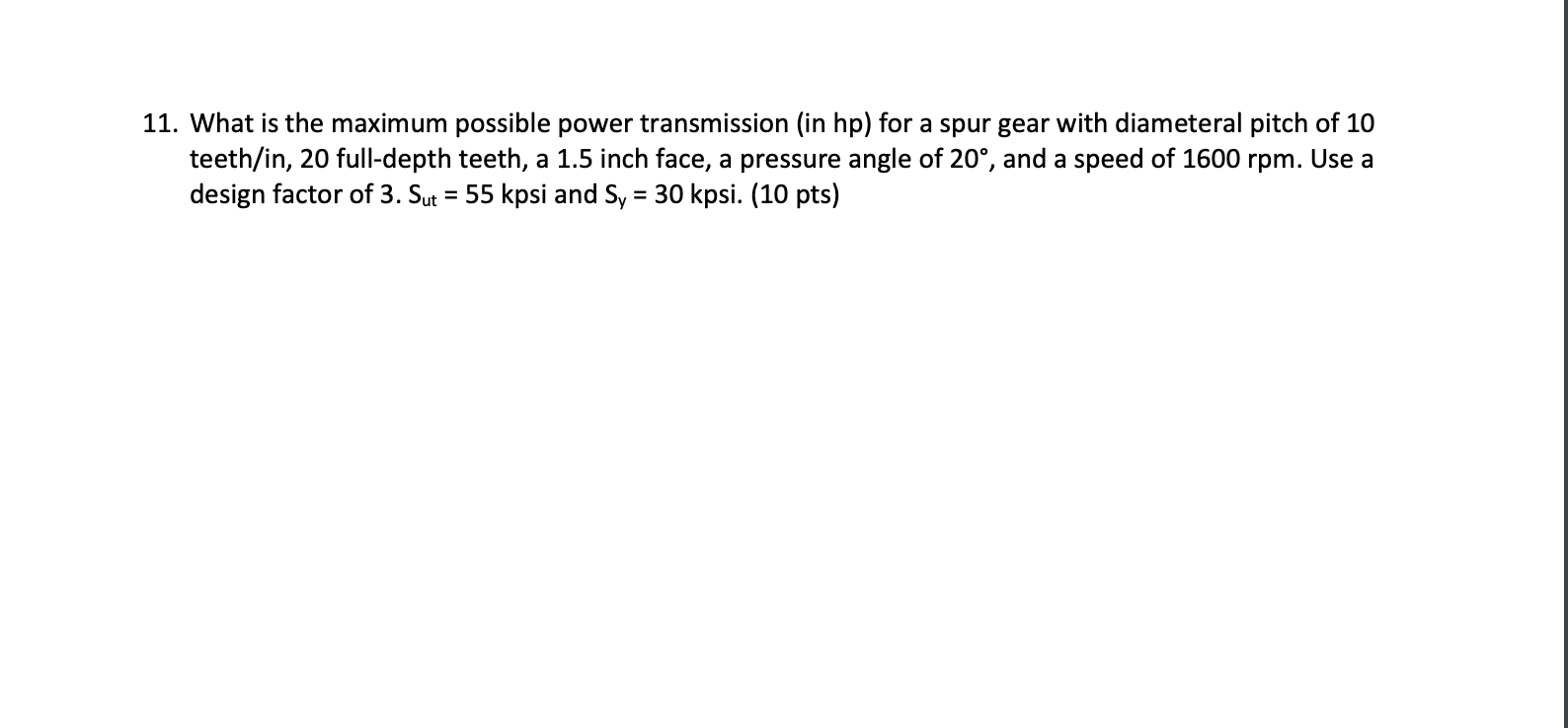 Solved 11. What is the maximum possible power transmission | Chegg.com