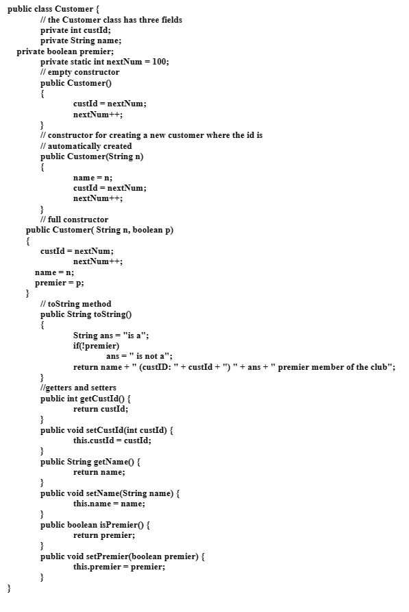 Solved JAVA // Create a class named PremiumTS that extends | Chegg.com