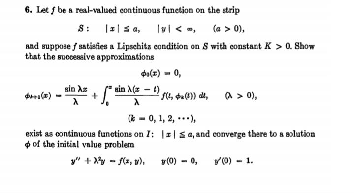 Solved 6. Let y be a real-valued continuous function on the | Chegg.com