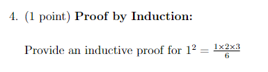 (1 point) Proof by Induction: Provide an inductive | Chegg.com