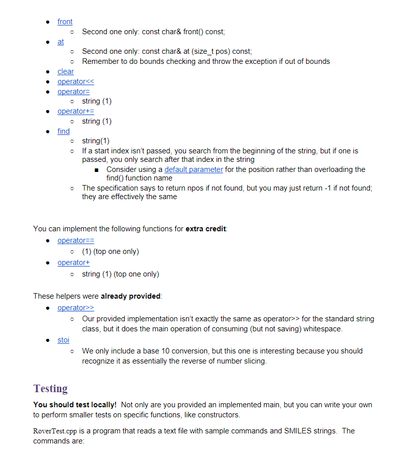 HW: Mars Rover or, More Practicing with Classes and | Chegg.com