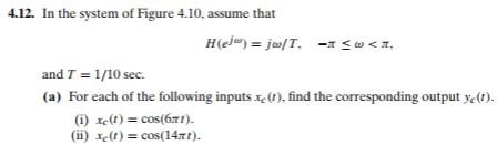 Solved Figure 4.10 Discrete-time processing of | Chegg.com