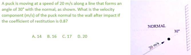 Solved A puck is moving at a speed of 20 m/s along a line | Chegg.com