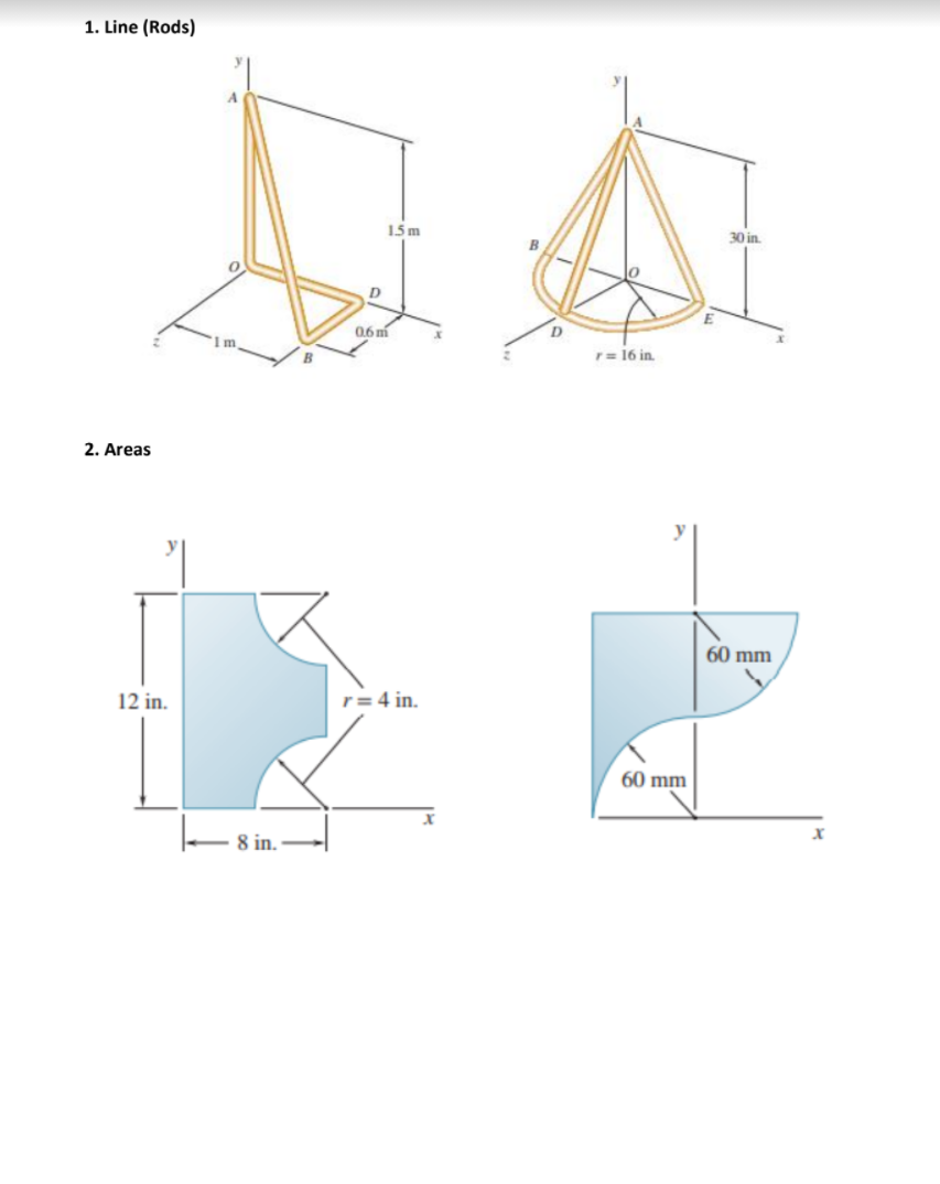 Solved Static Of Rigid Bodies Find the Centroids of the | Chegg.com