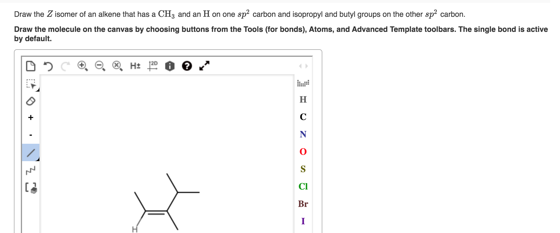 Solved Draw the Z isomer of an alkene that has a CH3 and an | Chegg.com