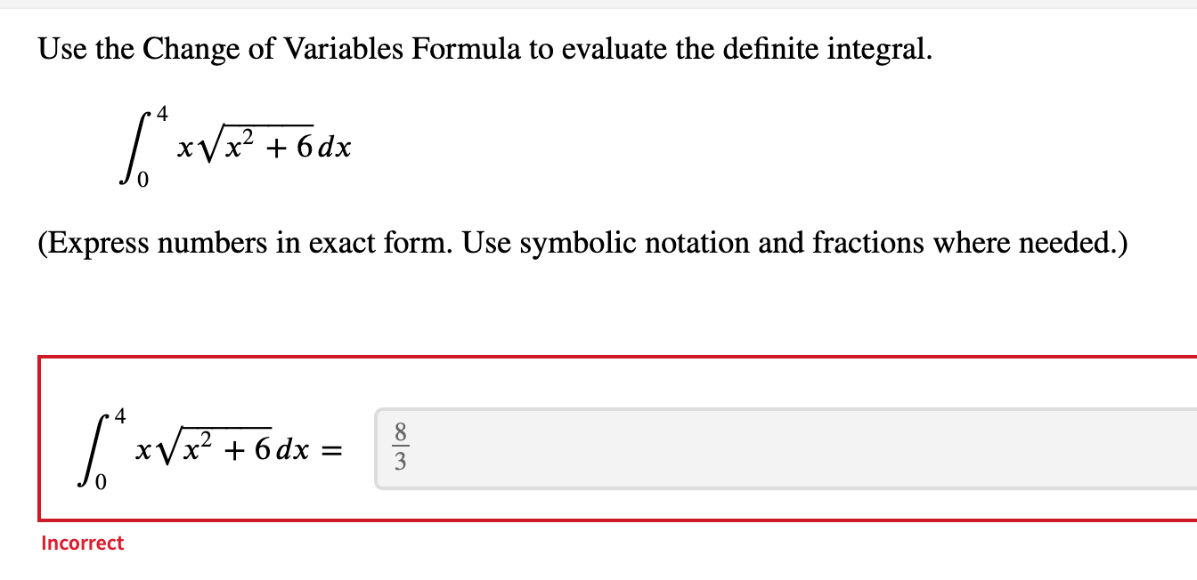 Solved Use the Change of Variables Formula to evaluate the | Chegg.com