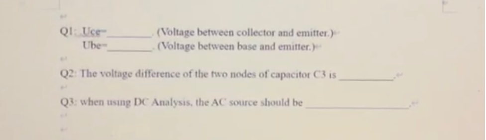 Solved VI. The figure shows the result of DC Operating Point | Chegg.com