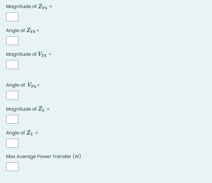 Solved Determine the Thevenin impedance ZTh and the Thevenin | Chegg.com