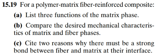 Solved 5.19 For a polymer-matrix fiber-reinforced composite: | Chegg.com
