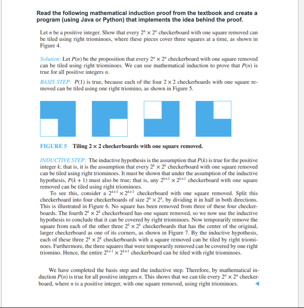 Solved Read the following mathematical induction proof from | Chegg.com