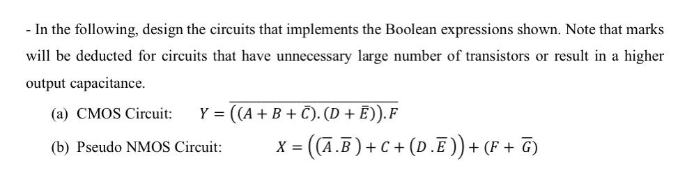 Solved - In the following, design the circuits that | Chegg.com