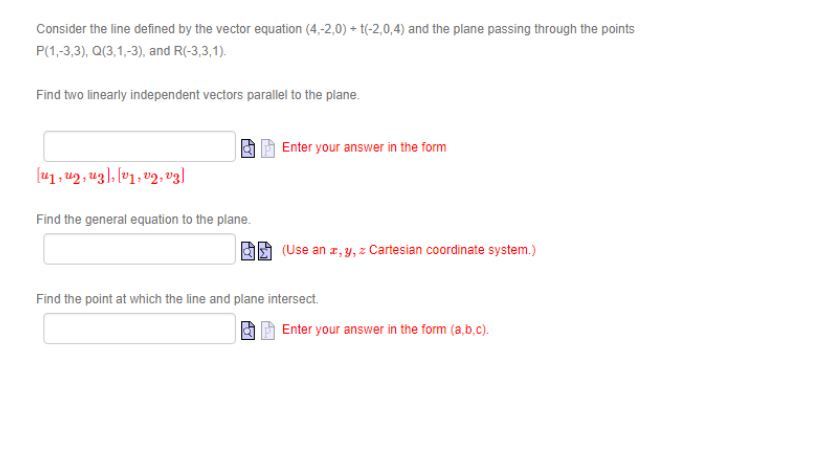 Solved Consider the line defined by the vector equation | Chegg.com