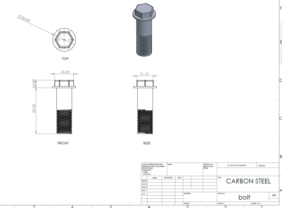 Solved Assignment 9 Draw an assembly drawing of the clamp as | Chegg.com
