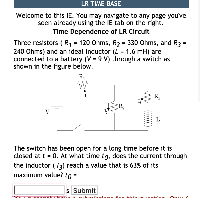 Solved LR TIME BASE Welcome to this IE. You may navigate to | Chegg.com