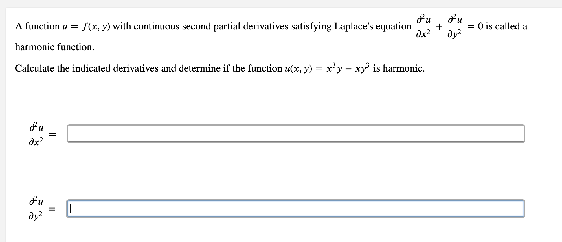 Solved A function u=f(x,y) with continuous second partial | Chegg.com