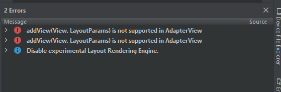 Solved I have an error which is addview view layoutparams is | Chegg.com