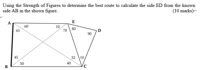 Using the Strength of Figures to determine the best | Chegg.com