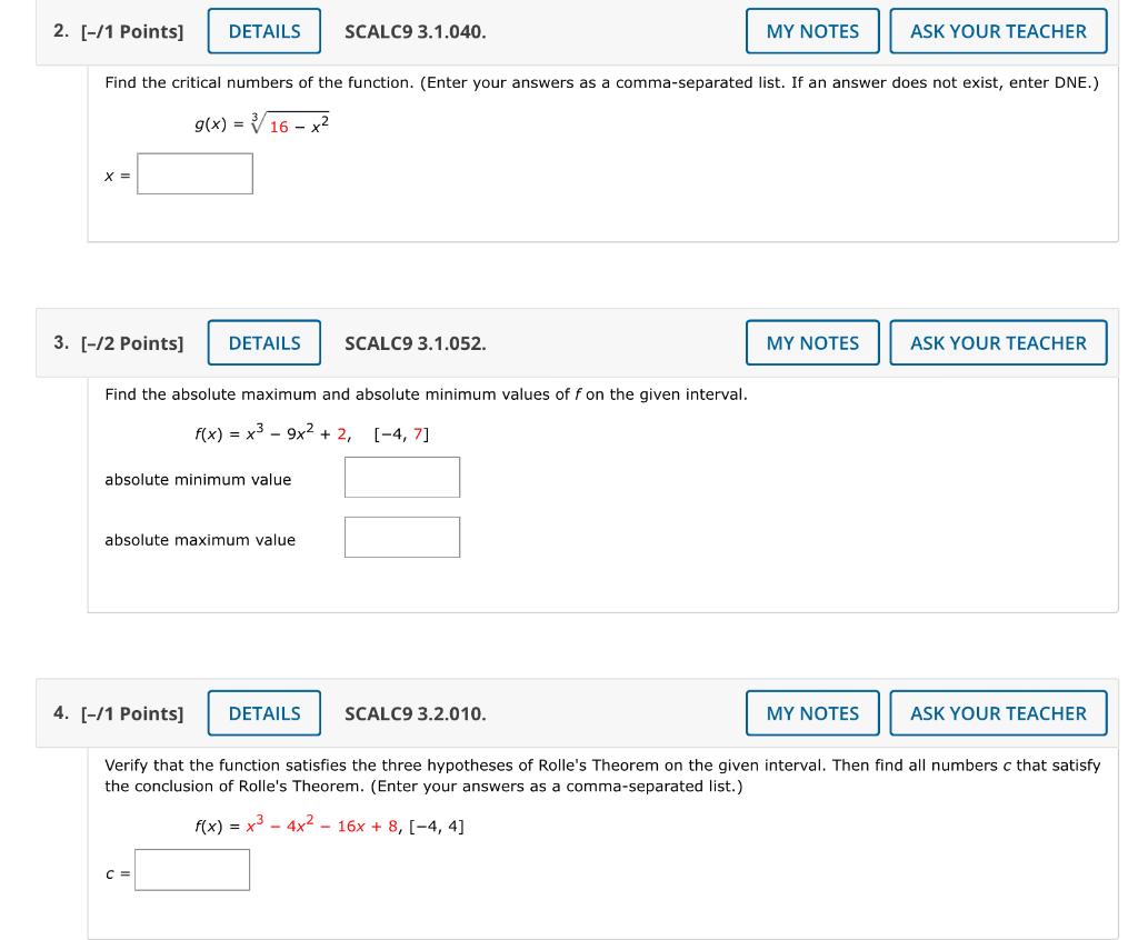 Solved 2. [-/1 Points] DETAILS SCALC9 3.1.040. MY NOTES ASK | Chegg.com