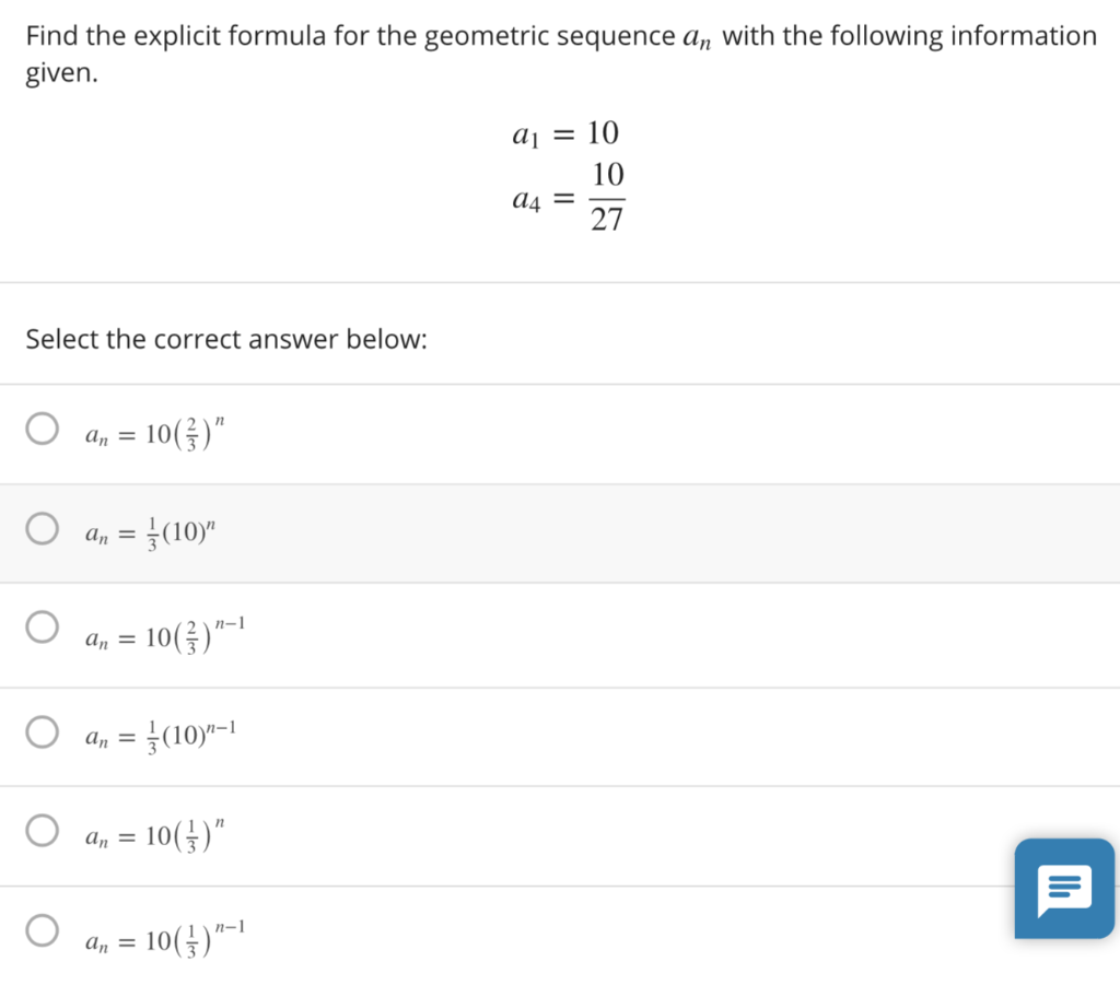 Solved Find an explicit formula for the following sequence, | Chegg.com