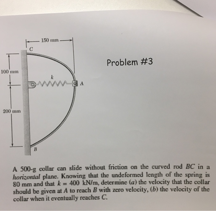 Solved A 500-g collar can slide without friction on the | Chegg.com