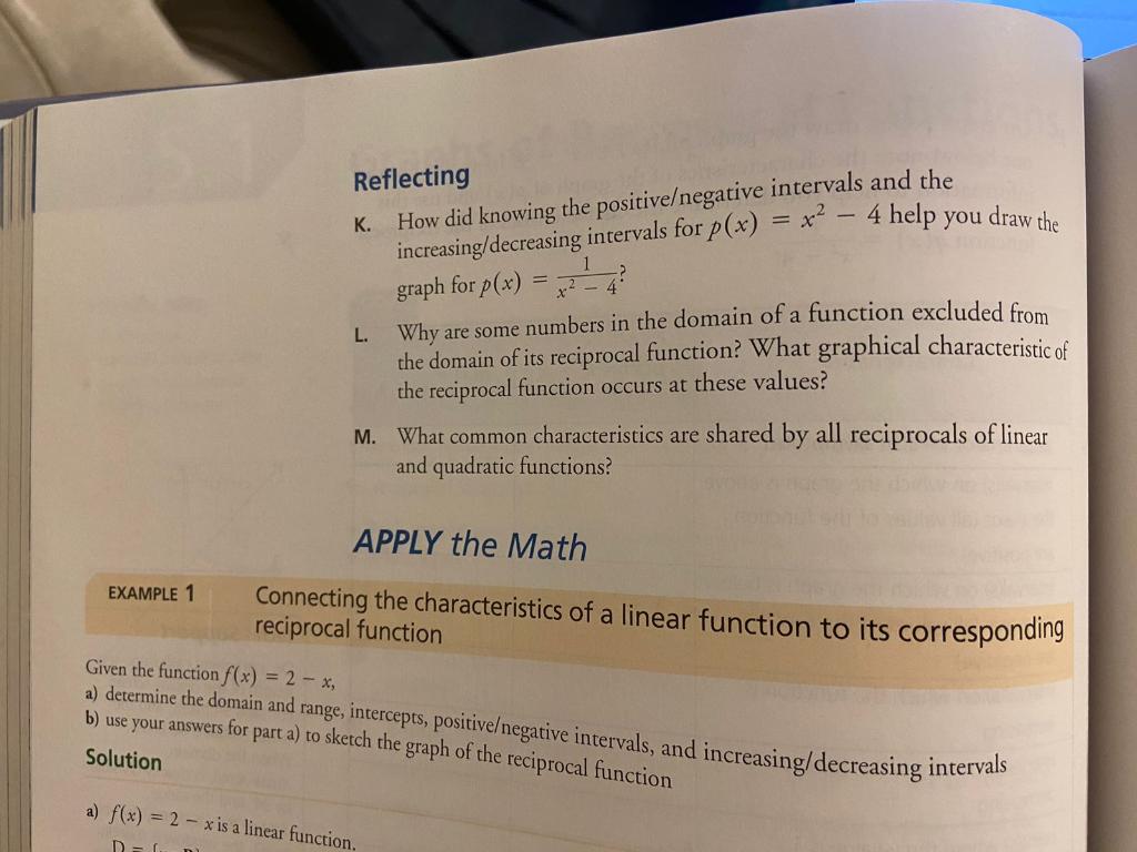 Solved YOU WILL NEED - graph paper Graphs of Reciprocal Func | Chegg.com