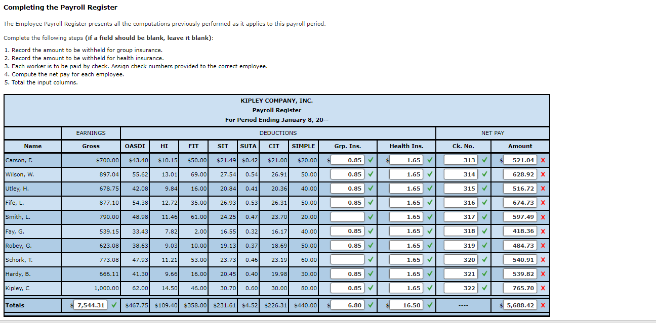 Solved Continuing Payroll Problem, 6A: Chapter 6 You have | Chegg.com