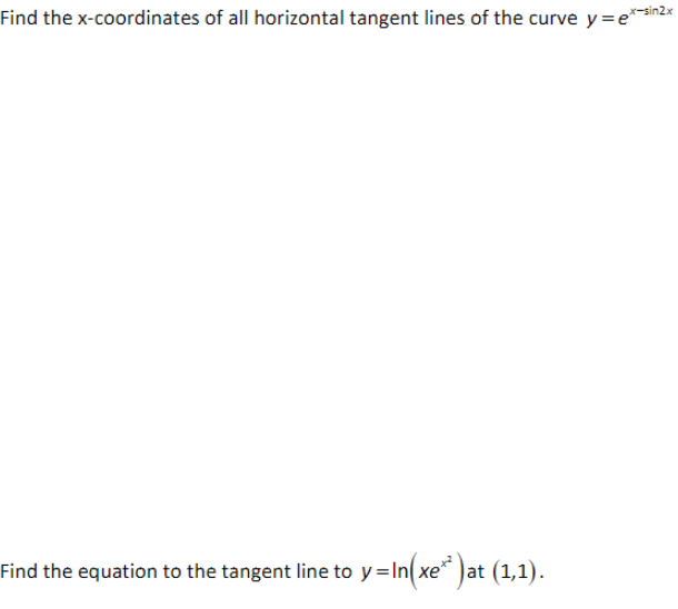 Solved Find the x-coordinates of all horizontal tangent | Chegg.com
