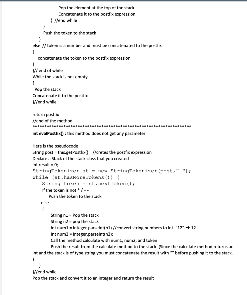 Solved Objectives Practice Stack, infix, postfix evaluation. | Chegg.com