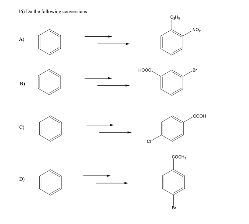 Solved 16) Do the following conversions A) B) C) D) | Chegg.com