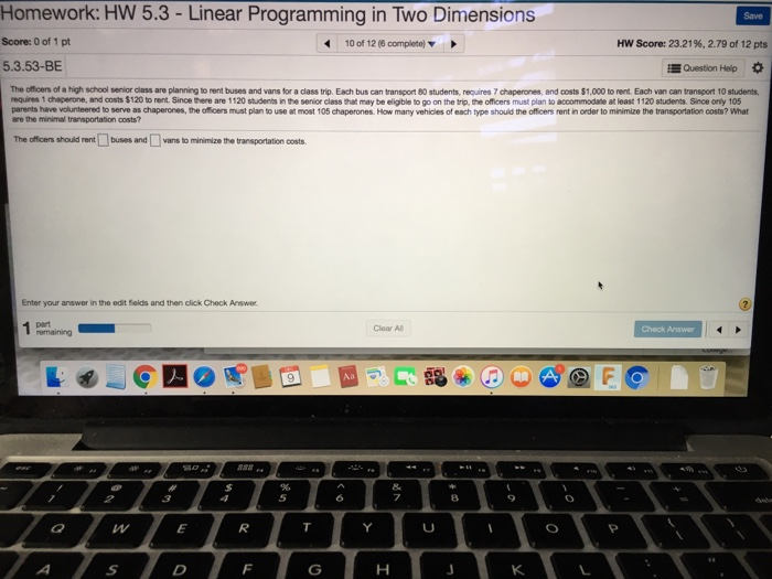 Solved Homework: HW 5.3-Linear Programming in Two Dimensions | Chegg.com