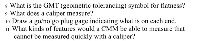 Solved s. What is the GMT (geometric tolerancing) symbol for | Chegg.com