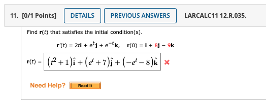 Solved 8. [5/6 Points] DETAILS PREVIOUS ANSWERS LARCALC11 | Chegg.com