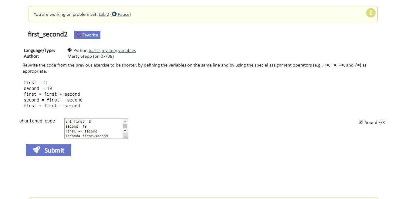 Solved You are working on problem set: Lab 2 (0 Pause) | Chegg.com
