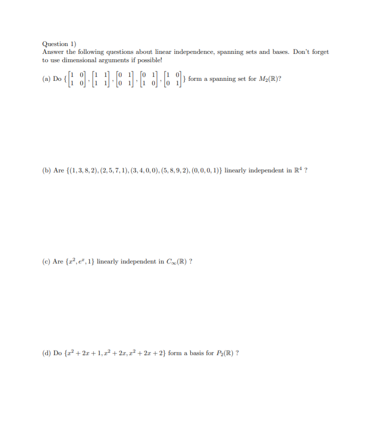 Solved Question 1) Answer the following questions about | Chegg.com