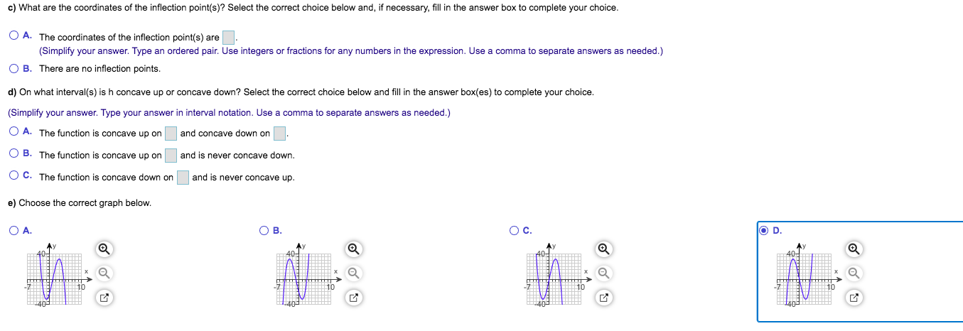 Solved For the following function, a) give the coordinates | Chegg.com