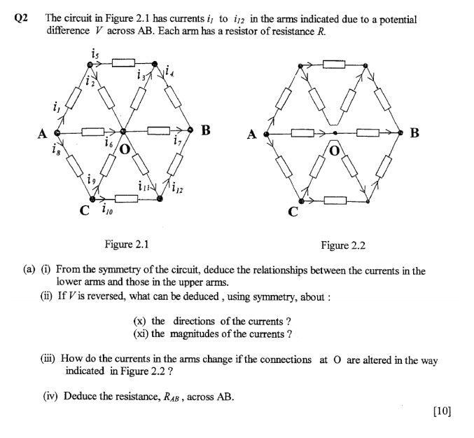 Solved 22 The circuit in Figure 2.1 has currents iI to iI2 | Chegg.com
