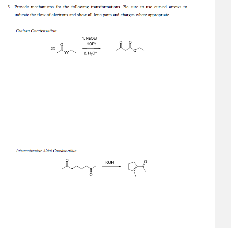 Solved 3. Provide mechanisms for the following | Chegg.com