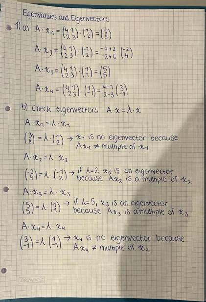 Solved Exercise 3 (Calculation of eigenvectors) To calculate | Chegg.com