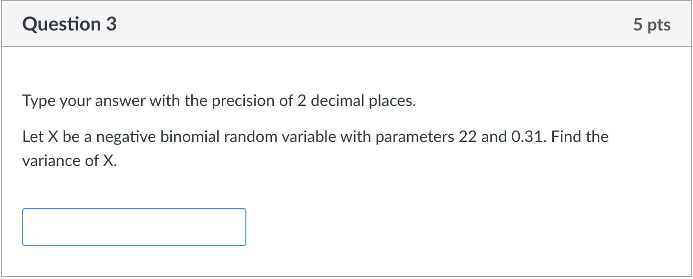 Solved Let X be a negative binomial random variable with | Chegg.com