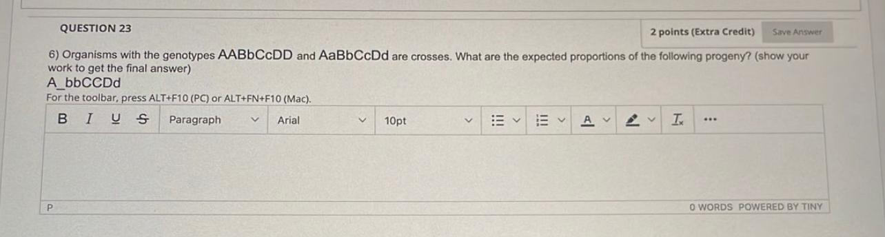 Solved 6) Organisms with the genotypes AABbCcDD and AaBbCcDd | Chegg.com