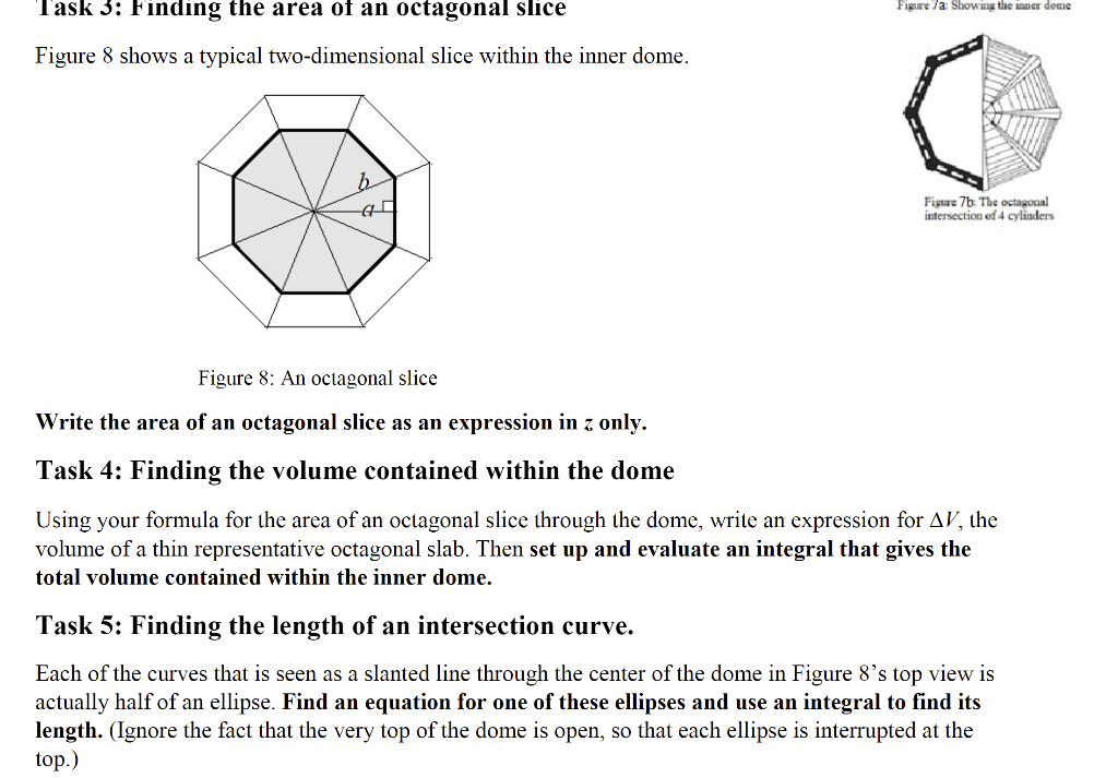 Solved Task 3: Finding the area of an octagonal slice Figure | Chegg.com