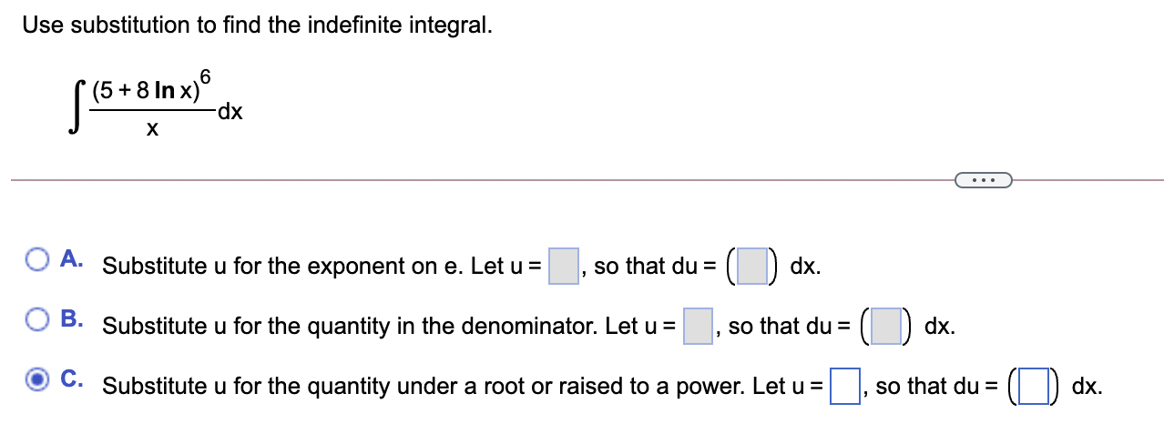 Solved Use substitution to find the indefinite integral. 6 | Chegg.com