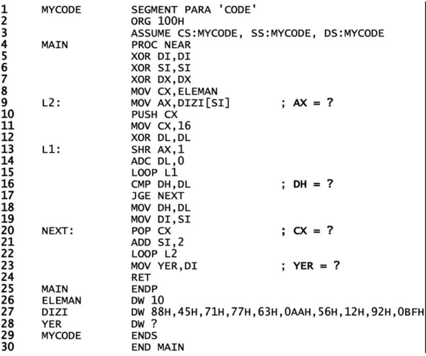 Solved What will be the value of the variable named "YER" | Chegg.com