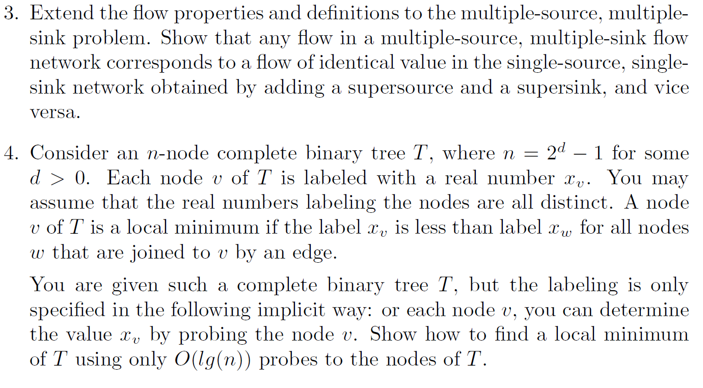 3. Extend the flow properties and definitions to the | Chegg.com