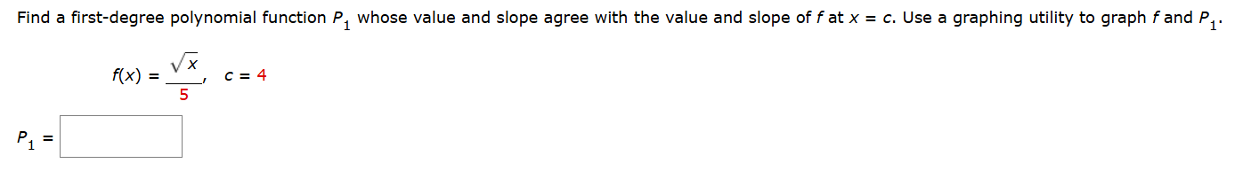 Solved Find a first-degree polynomial function P1 ﻿whose | Chegg.com
