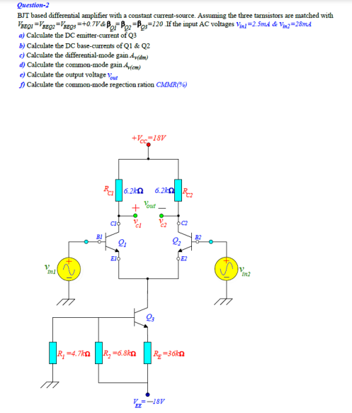 Constant current differential amplifier gain
