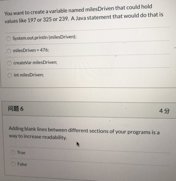 Solved You want to create a variable named milesDriven that | Chegg.com