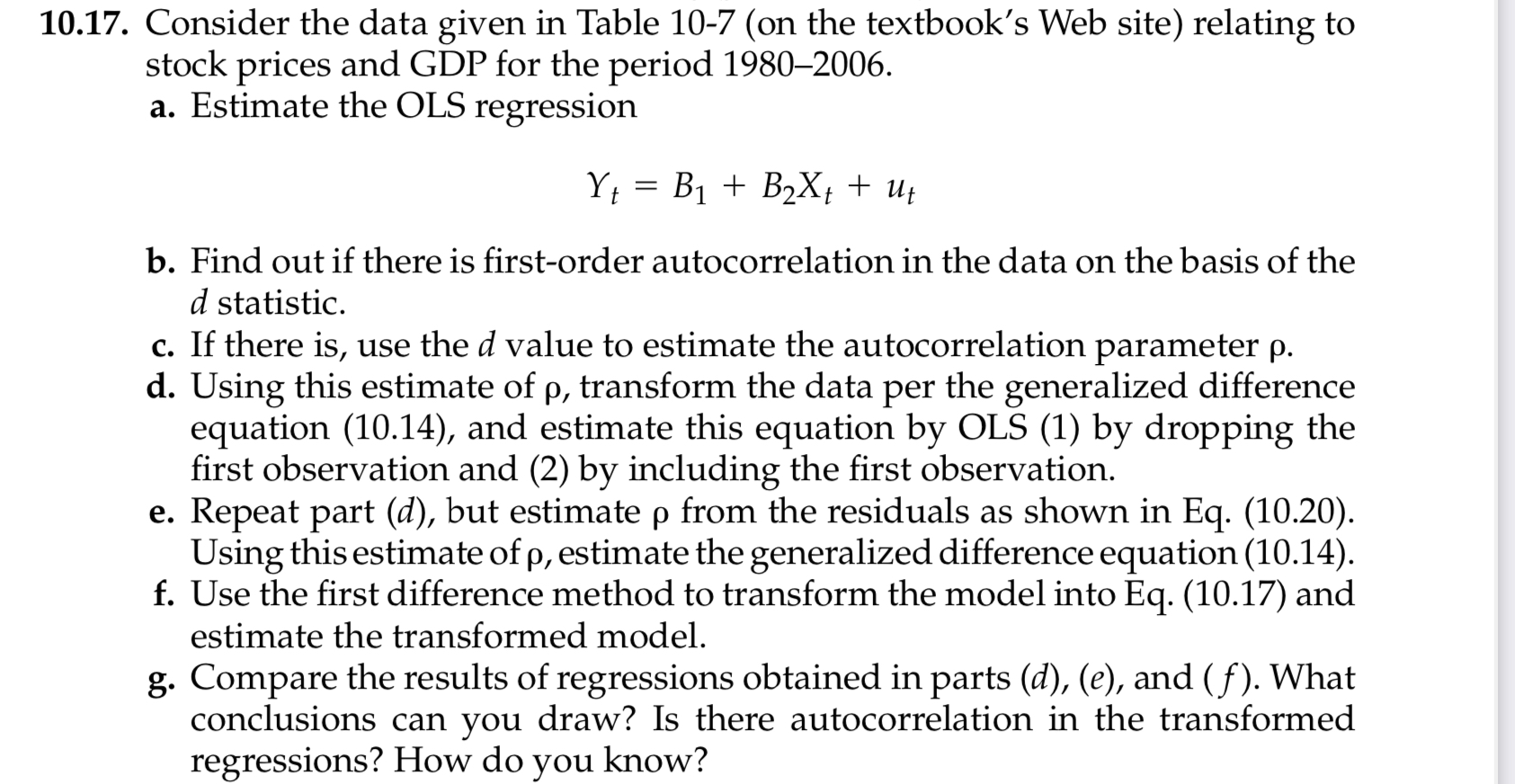 Solved Essentials of Econometrics Gujarati10.17. ﻿Consider | Chegg.com